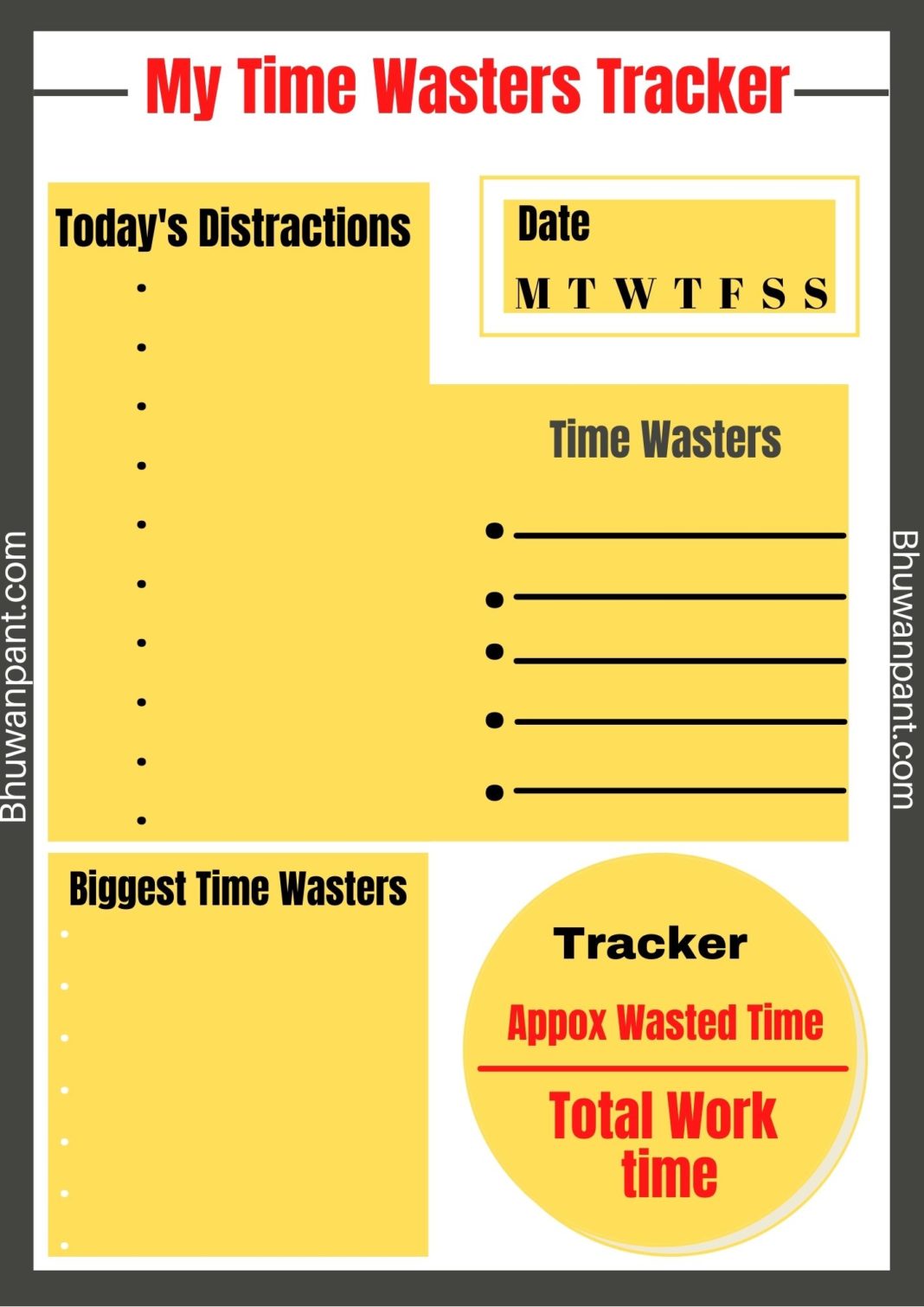 This Time Wasters Tracker Will Help You Save More Of Your Time - Bhuwan ...